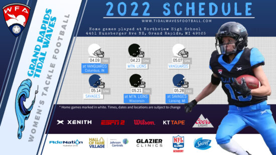 2022 SCHEDULE RELEASED - Grand Rapids Tidal Waves